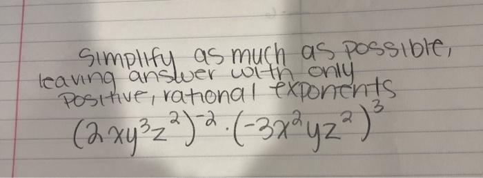 Solved Simplify as much as possible, leaving answer with | Chegg.com