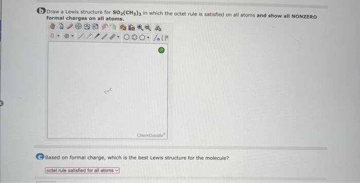 Solved In the SO2(CH3)2 molecule, the S atom is the central | Chegg.com