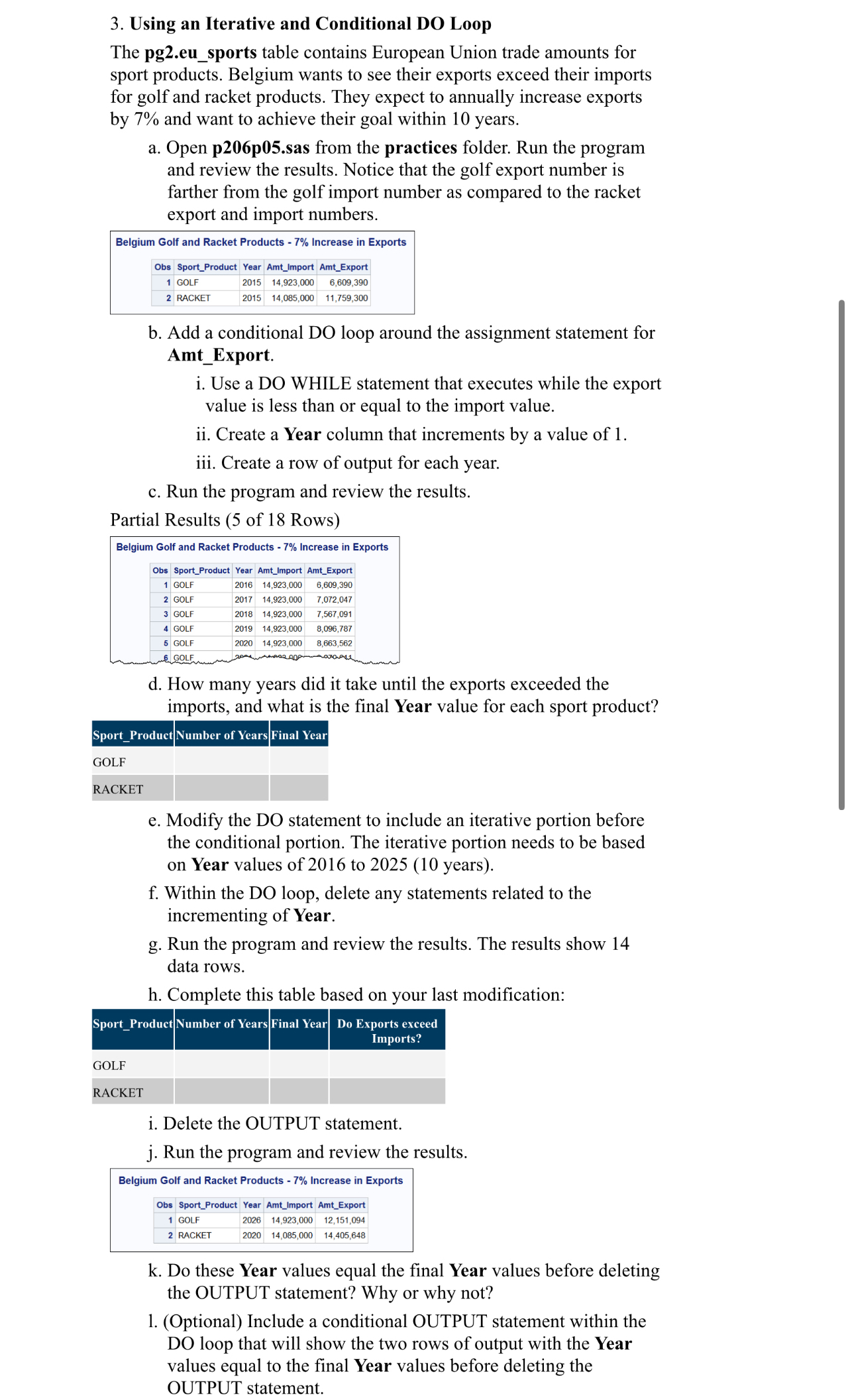Solved Using An Iterative And Conditional Do Loopthe