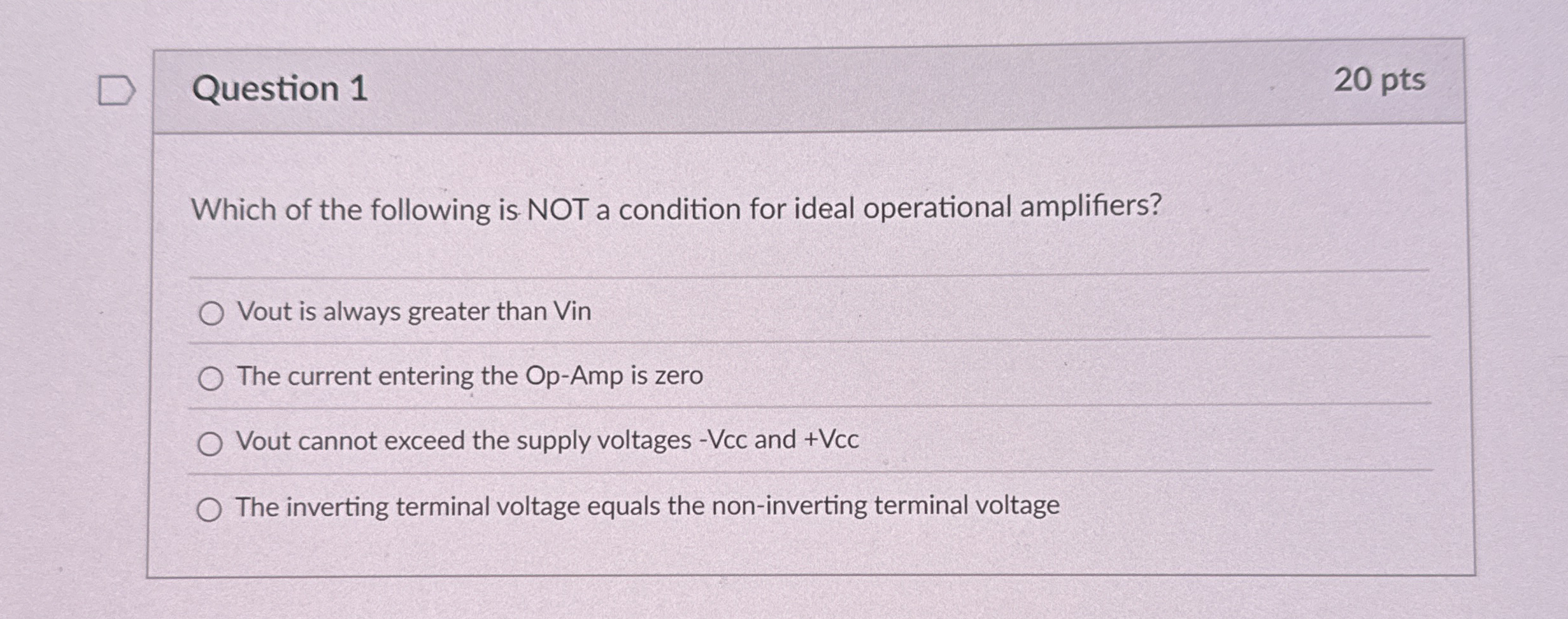 Solved Question 1Which of the following is NOT a condition | Chegg.com