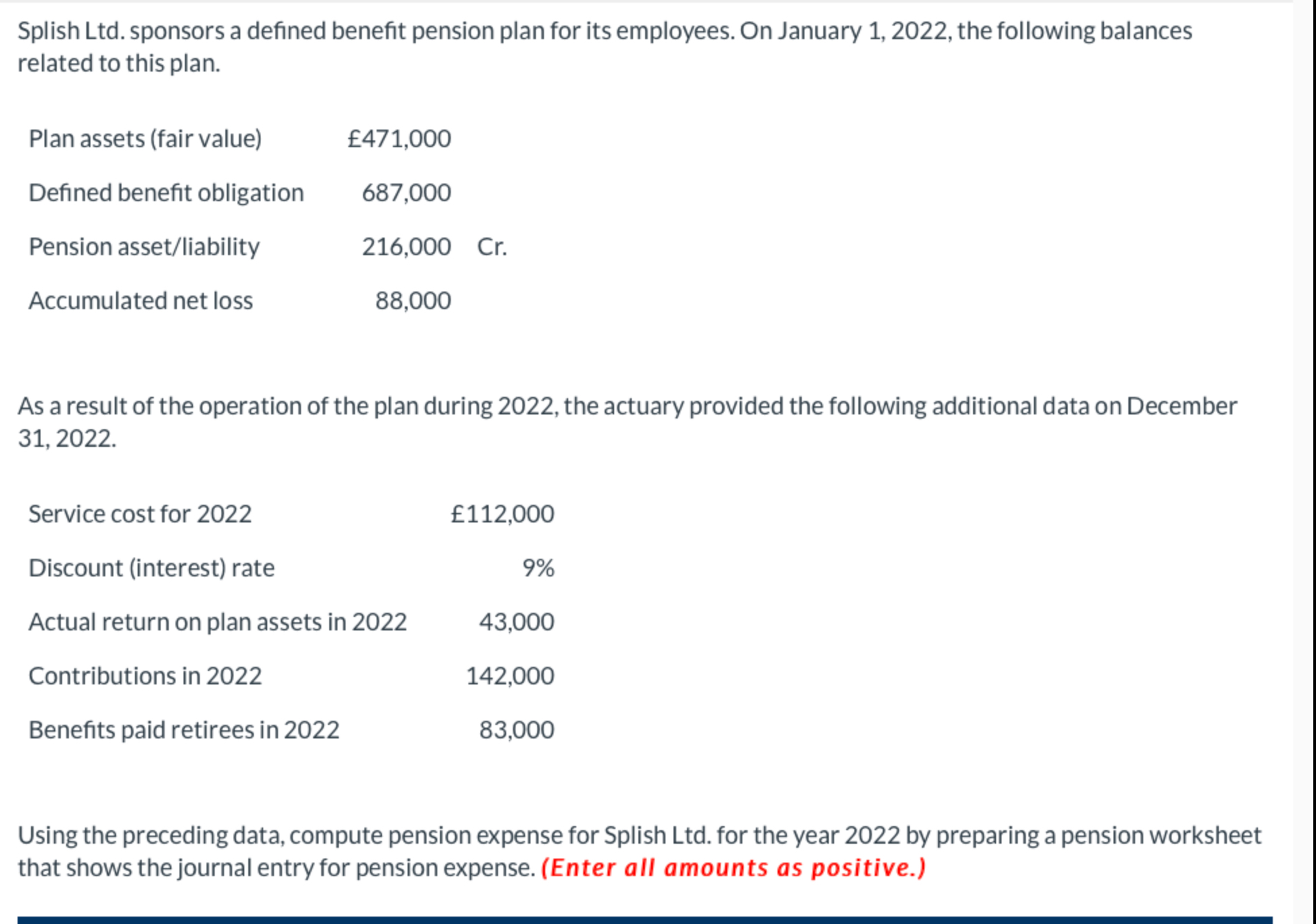 Solved Using the preceding data, compute pension expense for | Chegg.com