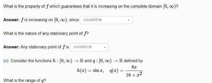 Solved (a) The derivative of a continuous function f:[0,∞)→R | Chegg.com