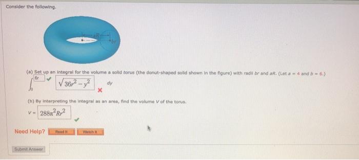 Solved Consider the following (a) Set up an integral for the | Chegg.com