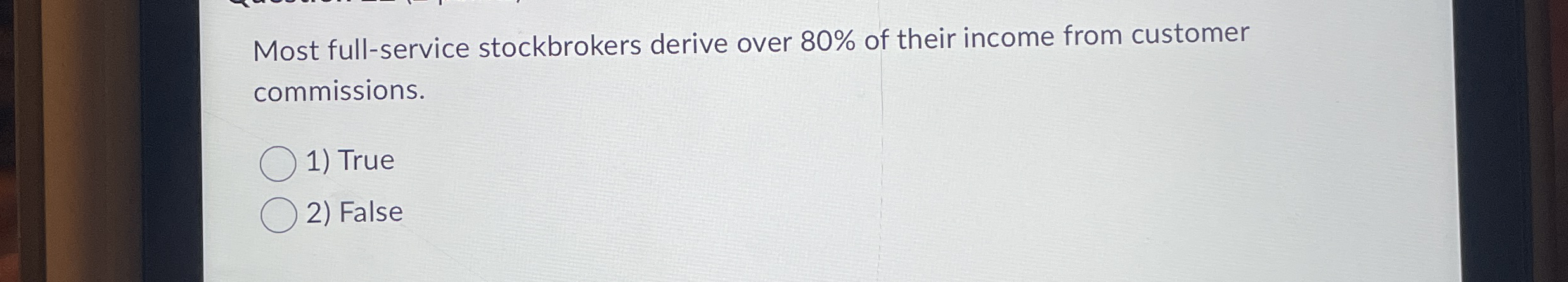 Solved Most full-service stockbrokers derive over 80% ﻿of | Chegg.com