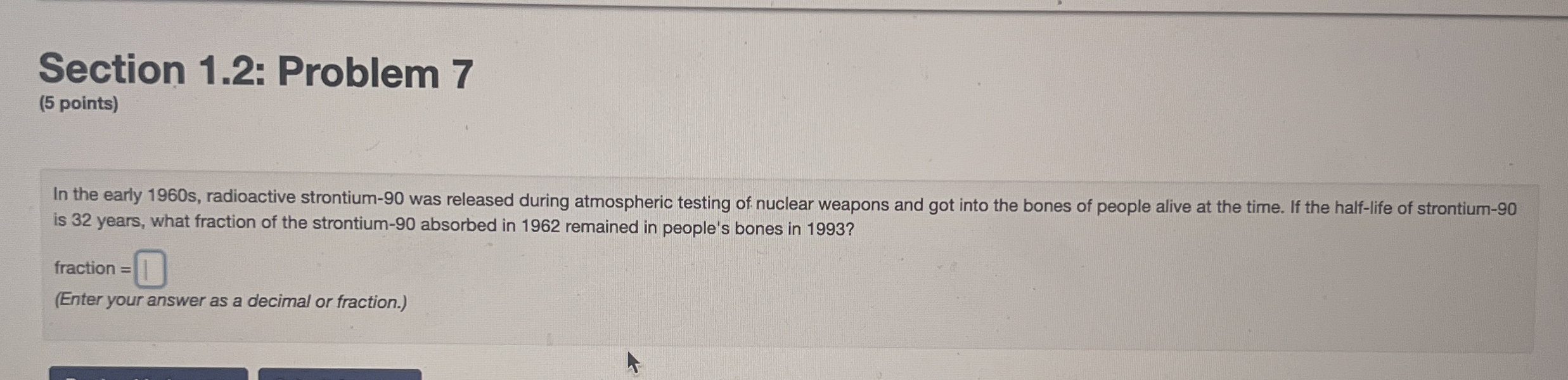 Solved Section 1.2: Problem 7(5 ﻿points)In the early 1960 | Chegg.com