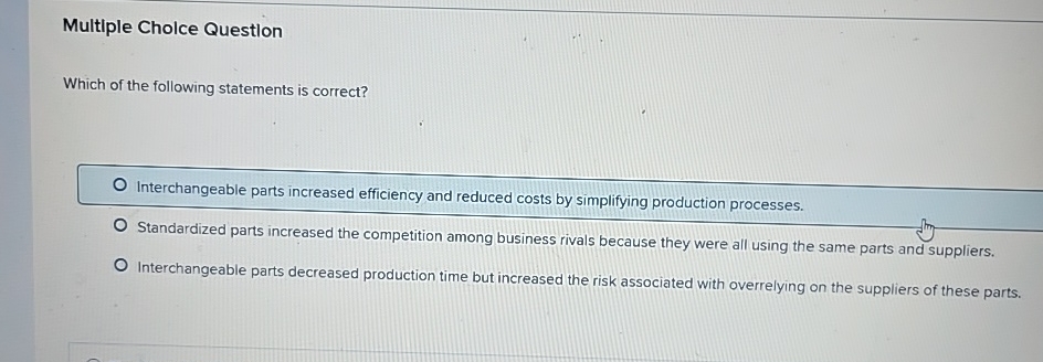 Solved Multiple Cholce QuestionWhich of the following | Chegg.com