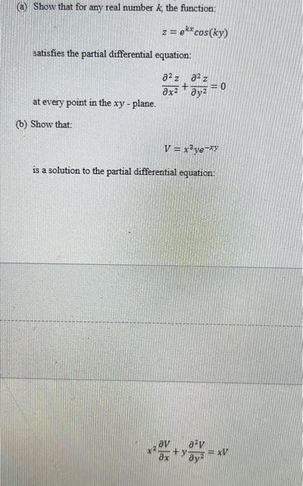 Solved A Show That For Any Real Number K The Function
