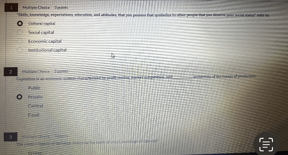 Solved 1Multiple Choice3 ﻿points"Skills, knowledge, | Chegg.com
