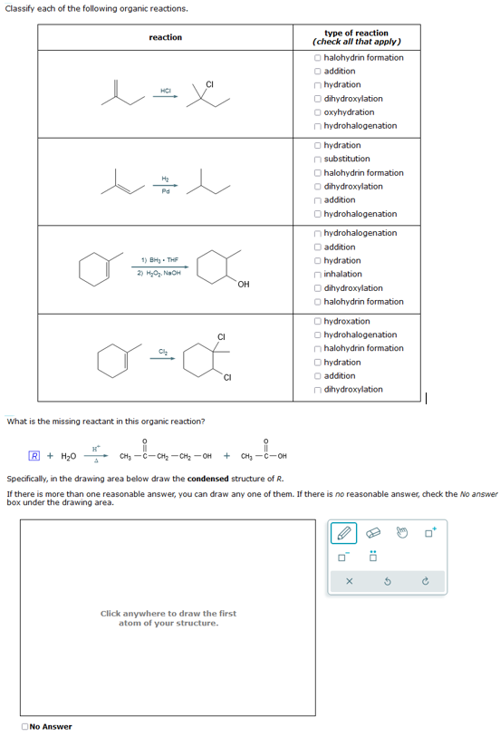 Solved Part 1: Classify each of the following organic | Chegg.com