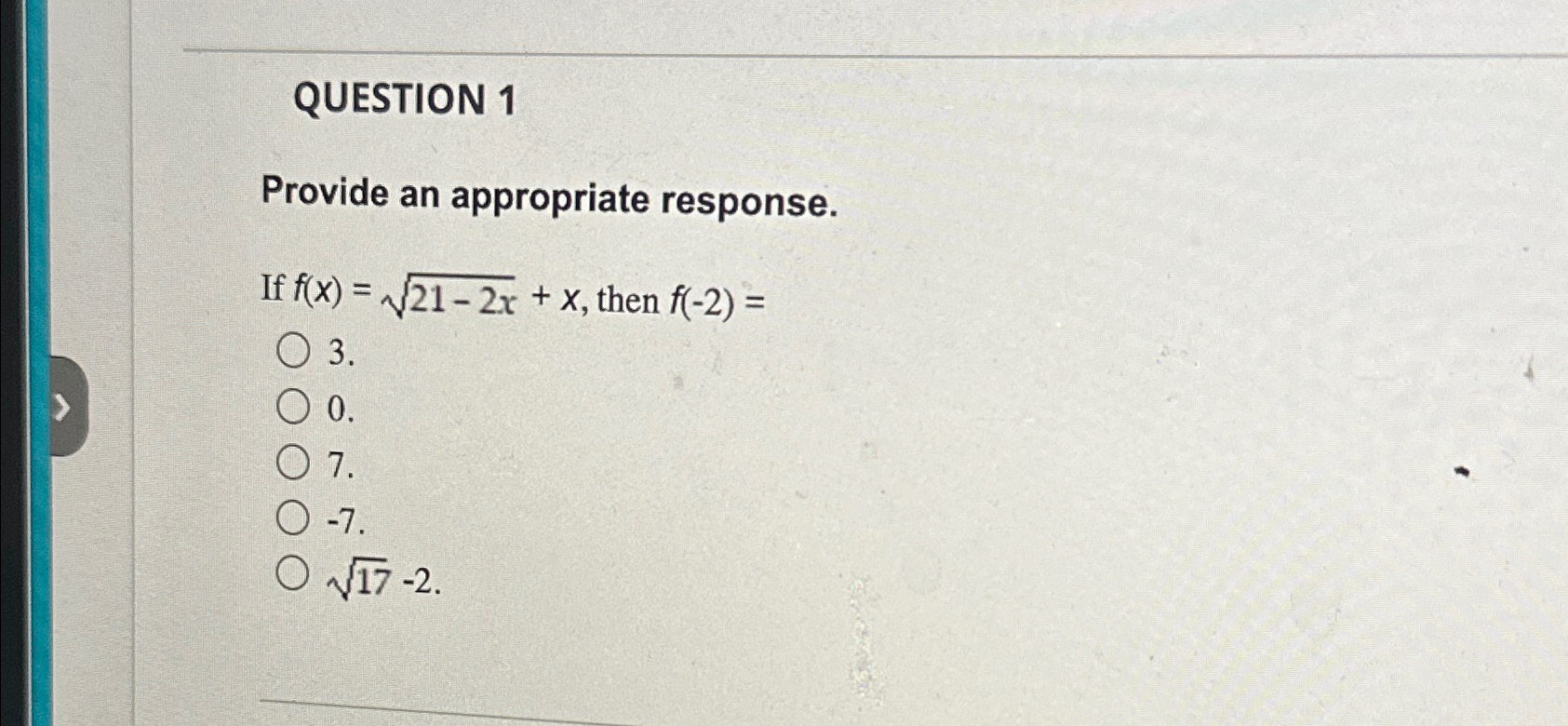 Solved QUESTION 1Provide an appropriate response.If | Chegg.com