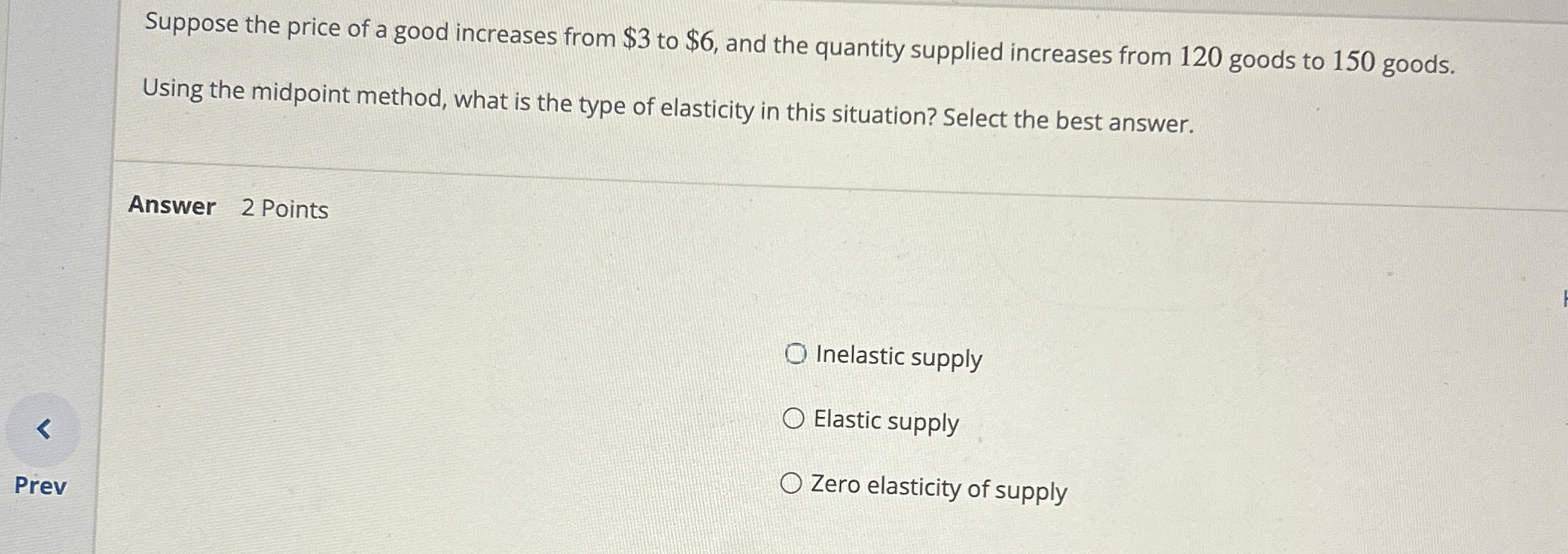 Solved Suppose the price of a good increases from $3 ﻿to $6, | Chegg.com