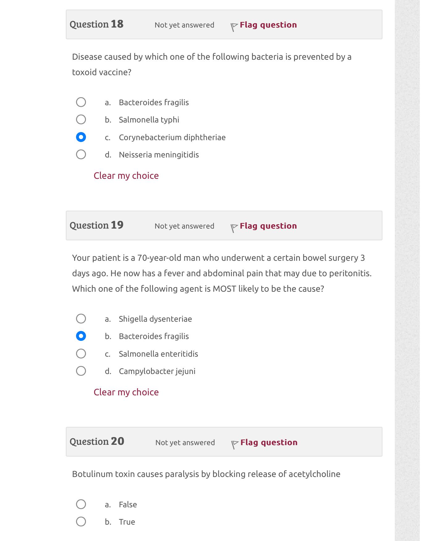 Solved Question 18Not yet answeredFlag questionDisease | Chegg.com