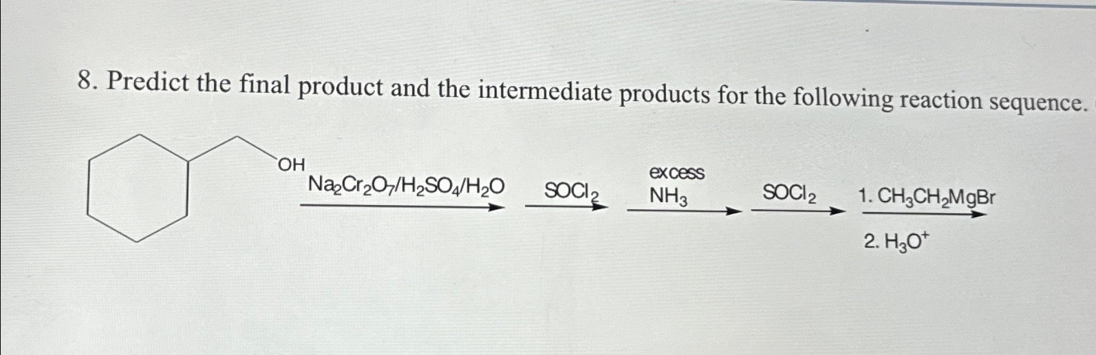 Solved Predict the final product and the intermediate | Chegg.com