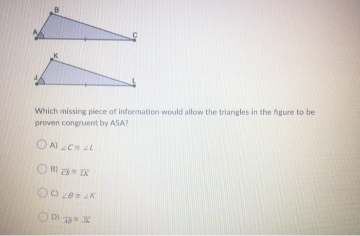 Solved Which missing piece of information would allow the | Chegg.com