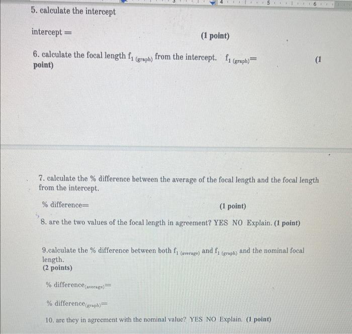 Solved Nominal Focal length of convex lens f1=………..………cm | Chegg.com