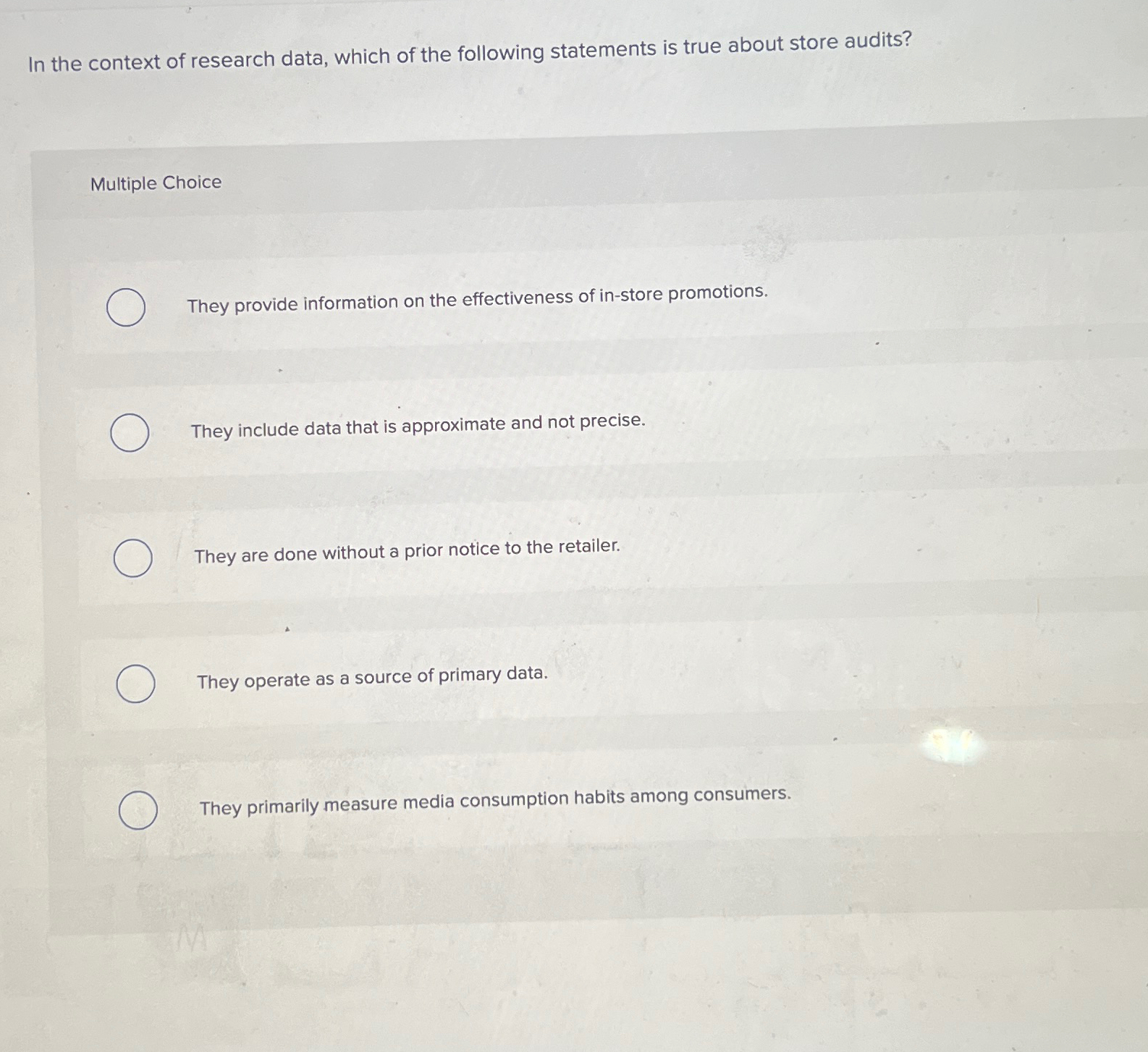 Solved In the context of research data, which of the | Chegg.com
