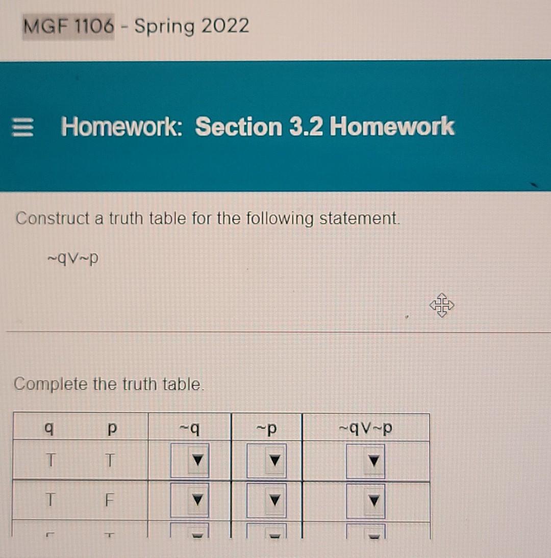 Solved MGF 1106 - Spring 2022 = Homework: Section 3.2 | Chegg.com