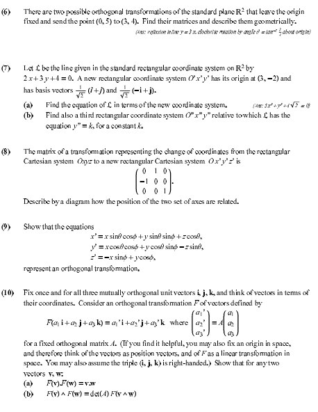 Solved (6) ﻿There are two possible orthogonal | Chegg.com
