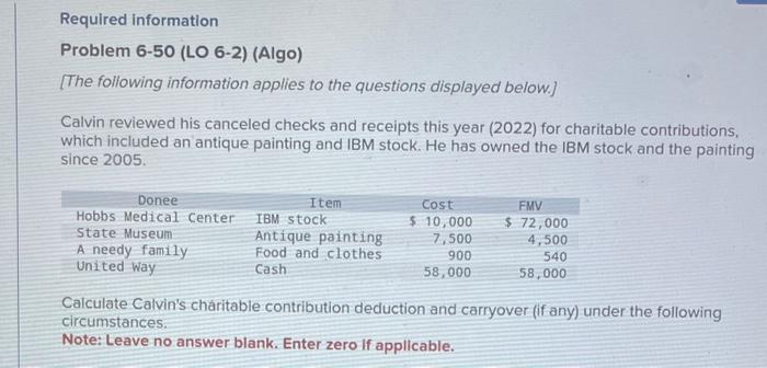 Solved Problem 6 50 Lo 6 2 Algo The Following 