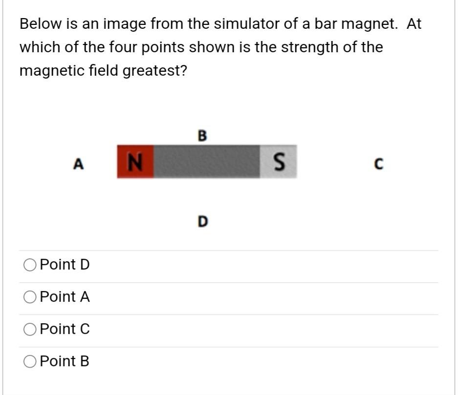 Solved Below is an image from the simulator of a bar magnet. | Chegg.com