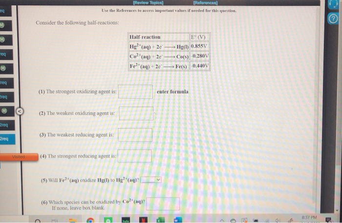 Solved [Review Toples) (References) Consider the following | Chegg.com