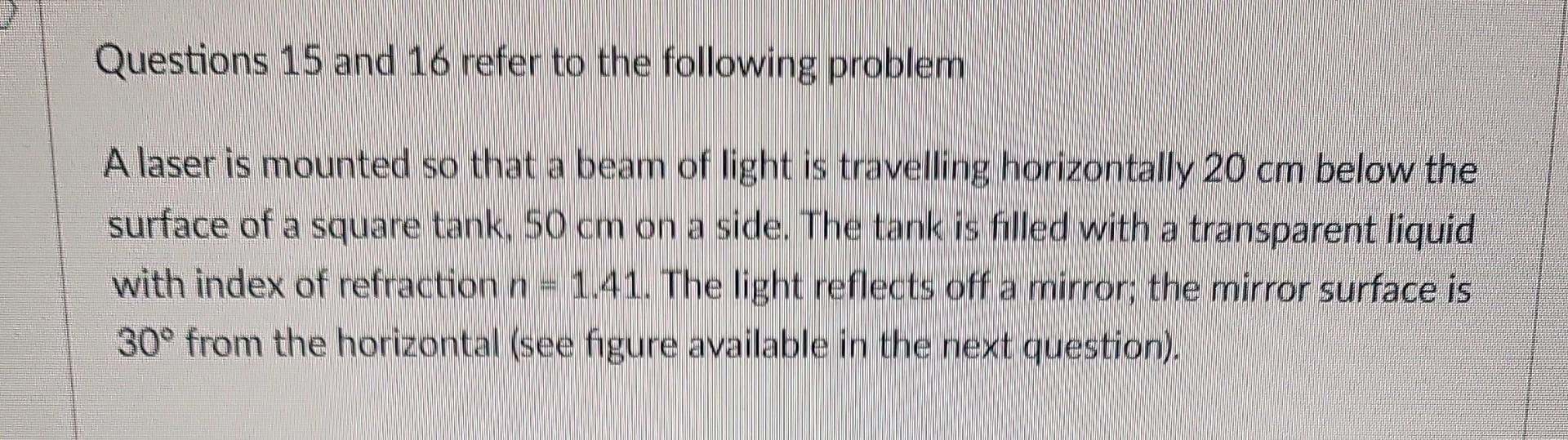 Solved Questions 15 and 16 refer to the following problem A | Chegg.com