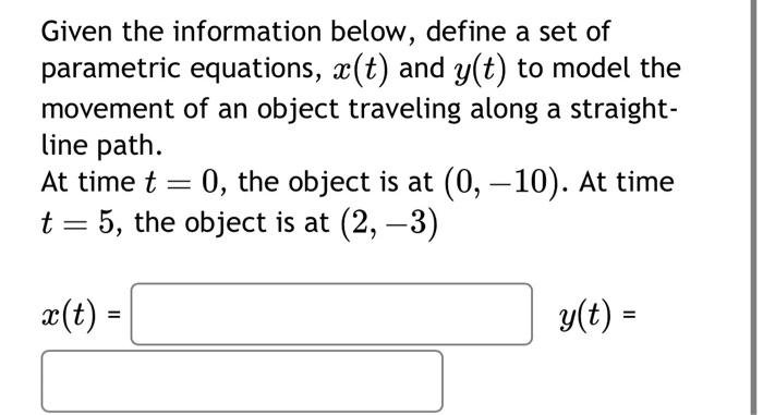 Solved Given the information below, define a set of | Chegg.com
