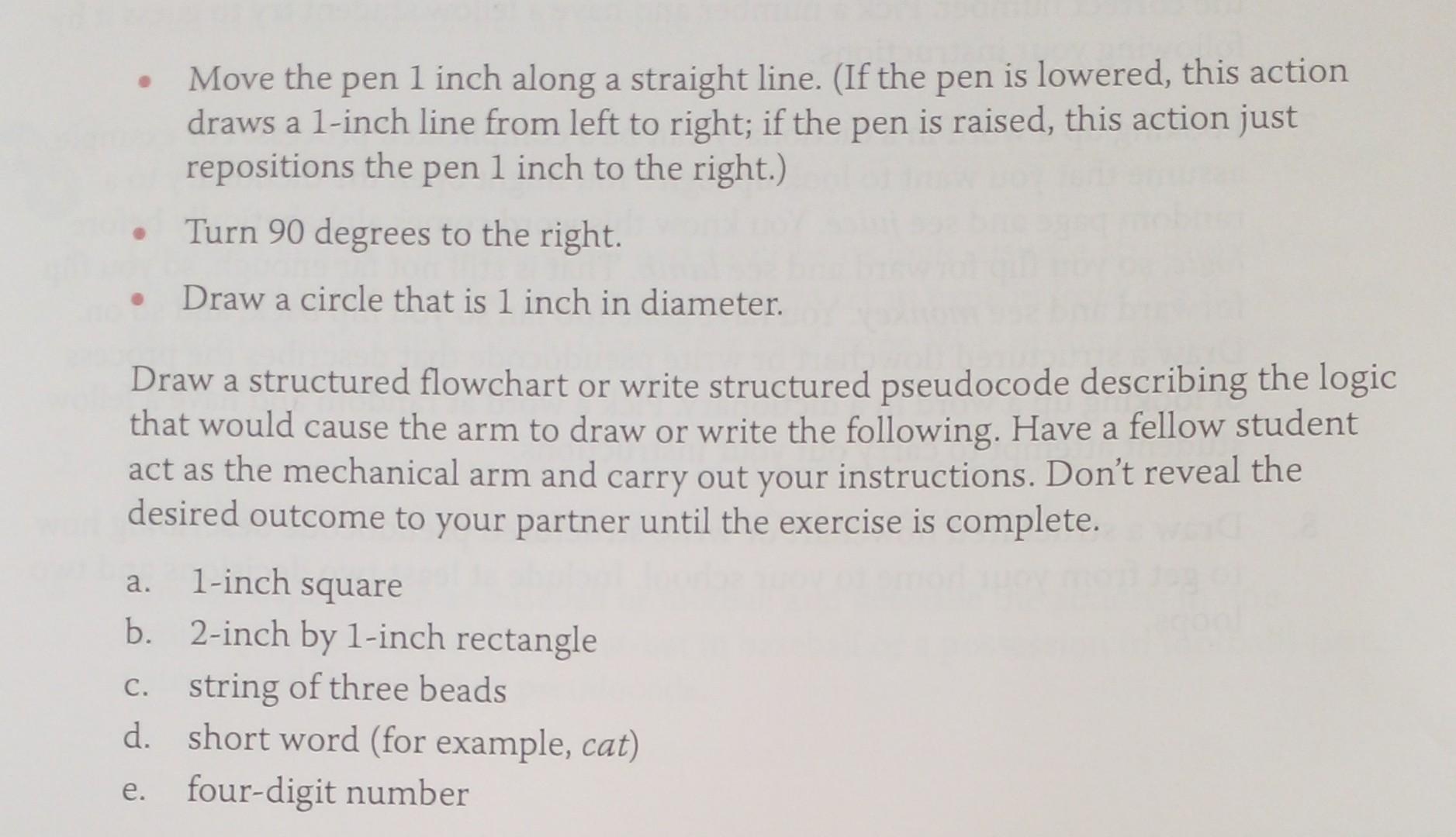 Solved - Move the pen 1 inch along a straight line. (If the | Chegg.com