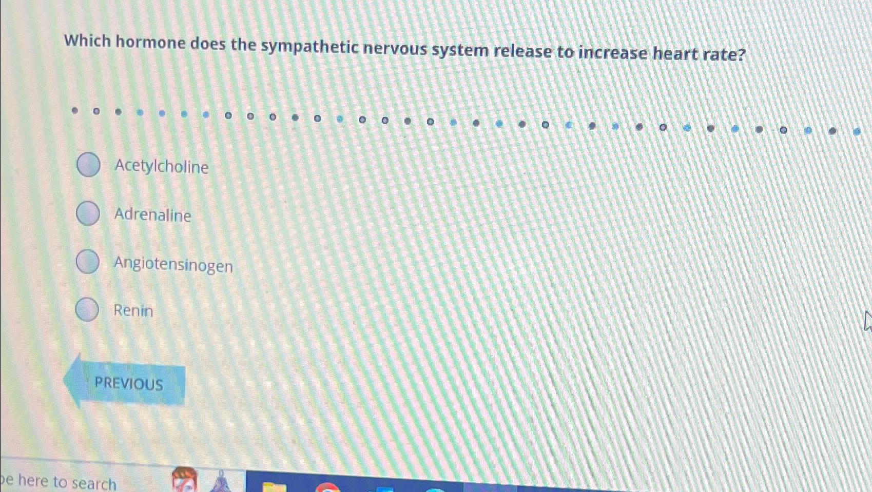 Solved Which hormone does the sympathetic nervous system | Chegg.com
