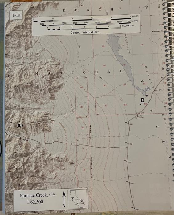 Solved The following questions are based on Map T-10, the | Chegg.com