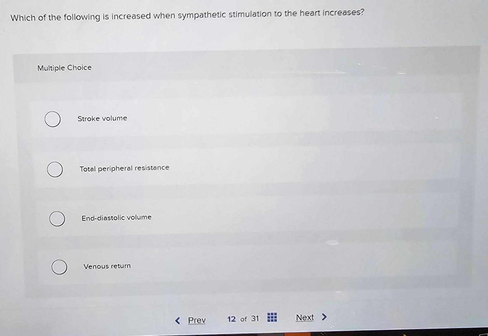 Solved Which of the following is increased when sympathetic | Chegg.com