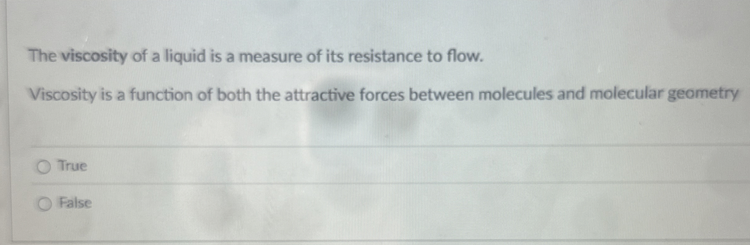High Quality SOLUTION The viscosity of a liquid is a measure of its | Chegg.com