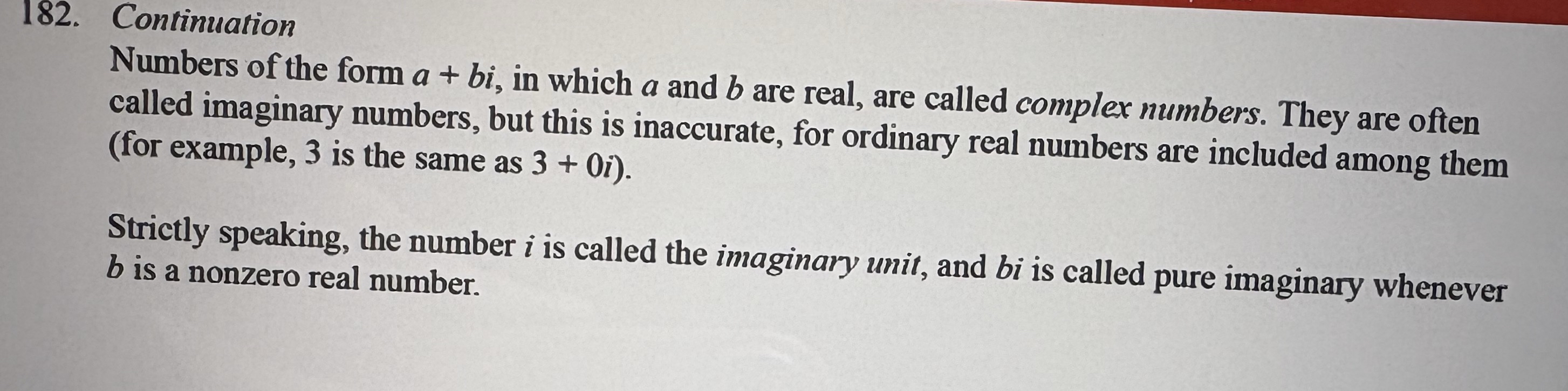 Solved ContinuationNumbers of the form a+bi, ﻿in which a and | Chegg.com