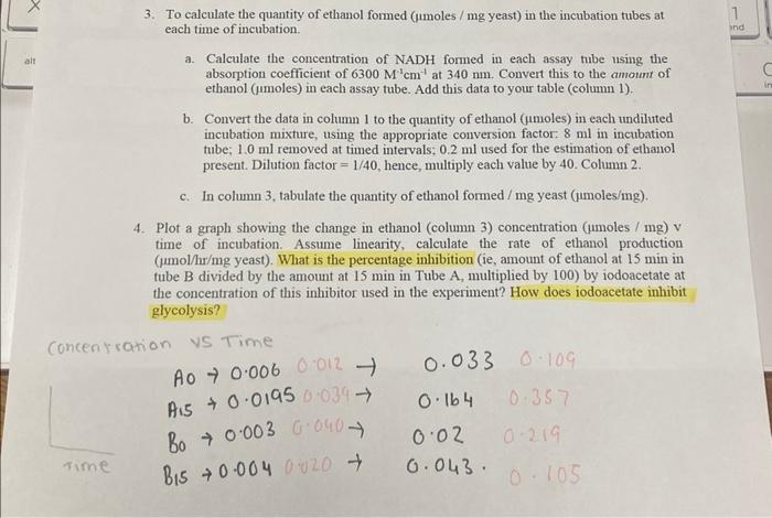 I need help with question 3 and 4. The values for | Chegg.com