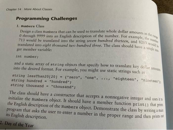 Solved Chapter 14 More About Classes Programming Challenges 