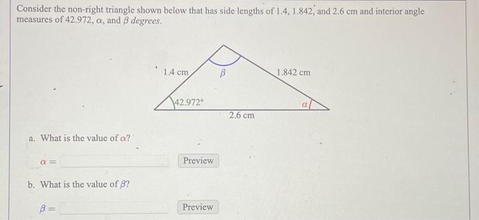 Solved Consider the non-right triangle shown below that has | Chegg.com