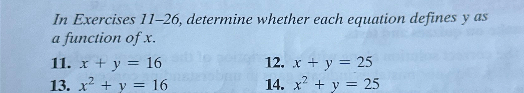 Solved In Exercises 11 26 ﻿determine Whether Each Equation