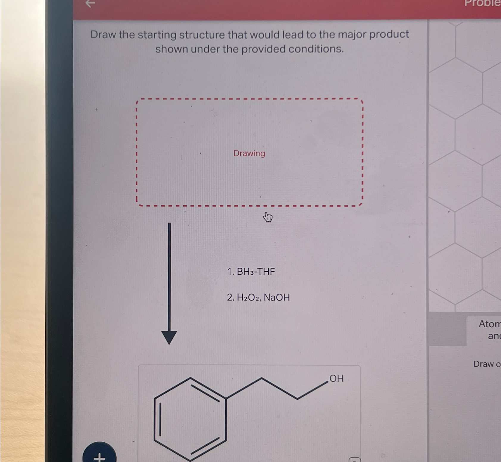 Solved Draw the starting structure that would lead to the | Chegg.com