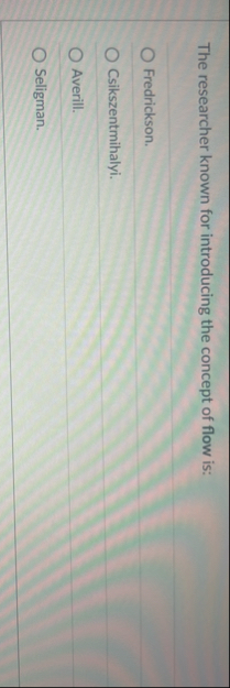 Solved The researcher known for introducing the concept of | Chegg.com