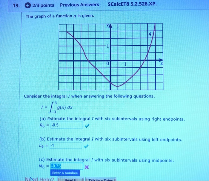 Solved sCalcET8 5.2.526.XP. Previous Answers 2/3 points 13. | Chegg.com