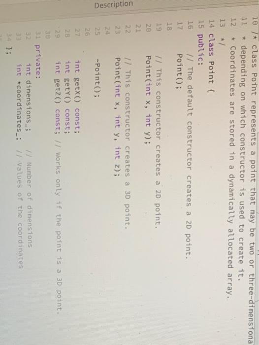 Solved using c++Mypoint classPart 1: [60]Follow the comments | Chegg.com