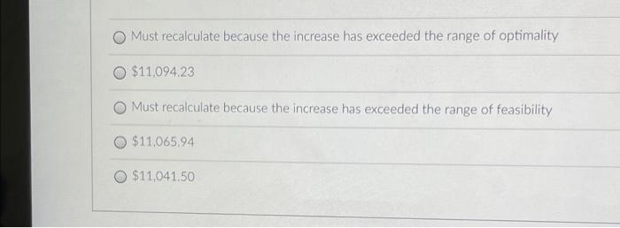 Solved Using the Sensitivity Output below, if the RHS of | Chegg.com