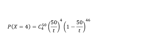 Solved Compute P(X=4) ﻿with the following formula by doing | Chegg.com