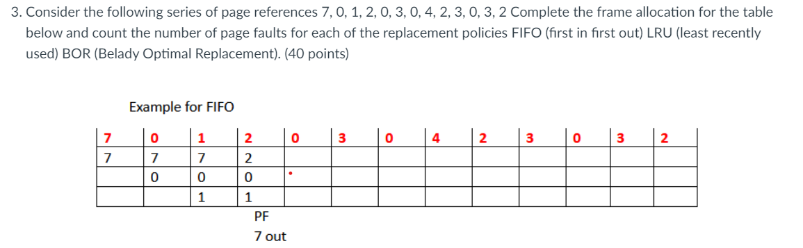 Solved Consider the following series of ﻿page references | Chegg.com