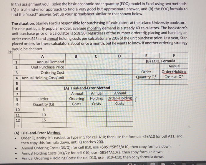 Solved In this assignment you'll solve the basic economic | Chegg.com