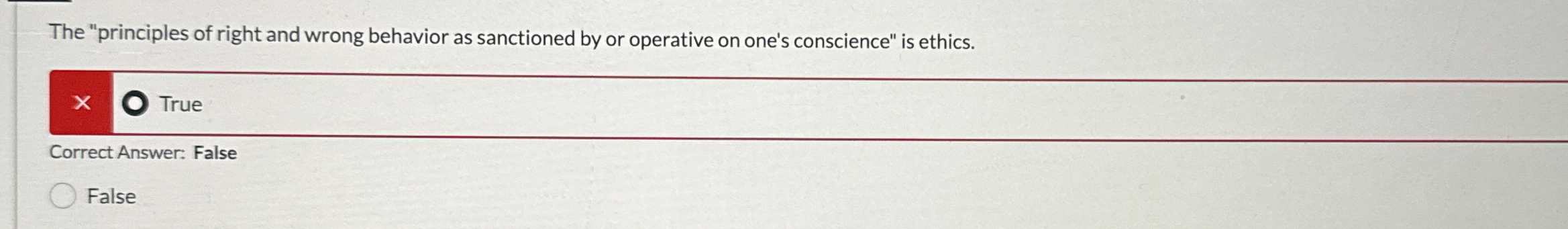 Solved The "principles of right and wrong behavior as | Chegg.com