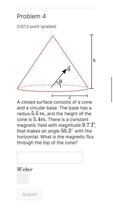 Solved 0.0/1.0 point (graded) A closed surface consists of a | Chegg.com