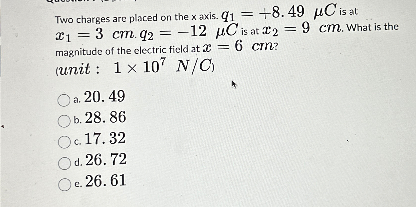 Solved Two charges are placed on the x axis. q1=+8.49μC ﻿is | Chegg.com