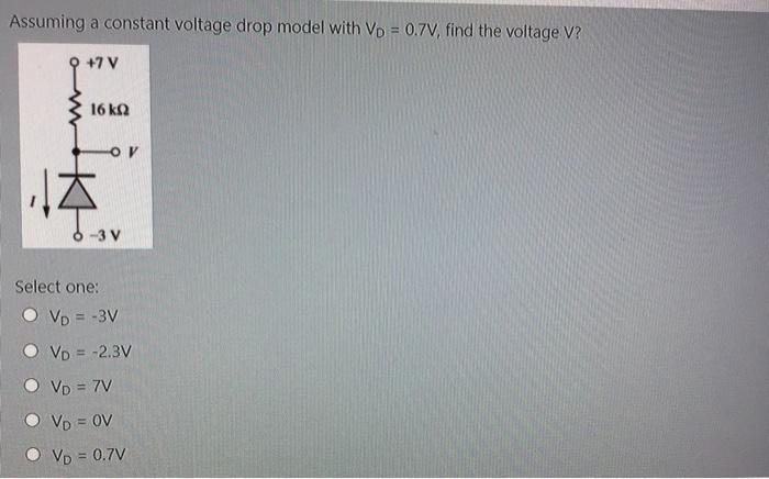 Solved Assuming a constant voltage drop model with Vo = | Chegg.com