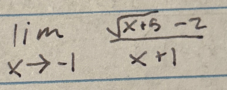 Solved limx→-1x+52-2x+1 ﻿ no lopital law | Chegg.com